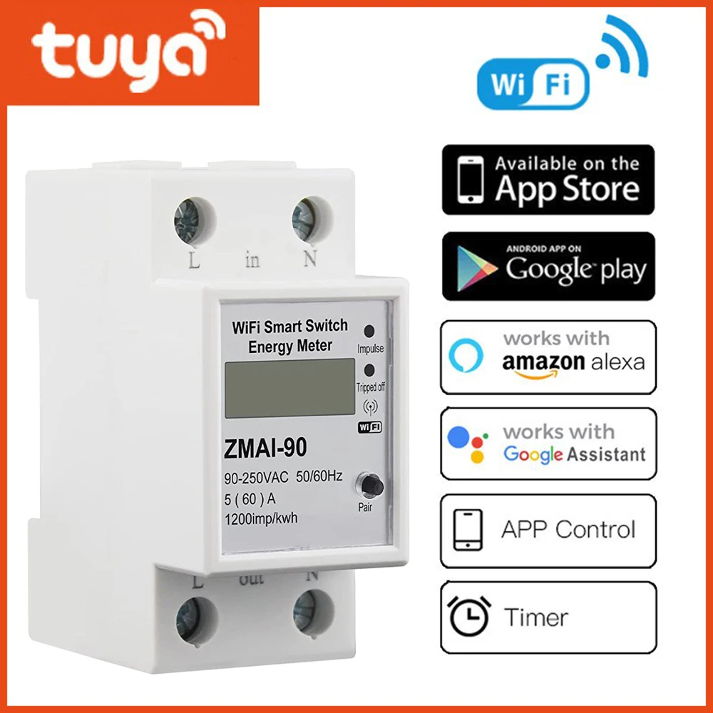 Wifi-Smart-Switch-Energy-Meter-AC110-230V-60A-Current-Voltmeter ...