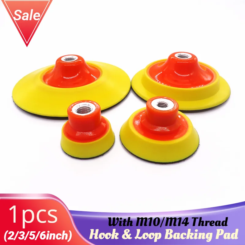 1pcs 2/3/4/5/6/7inch Rotary Backing Pad Hook & Loop Sanding Pad with ...