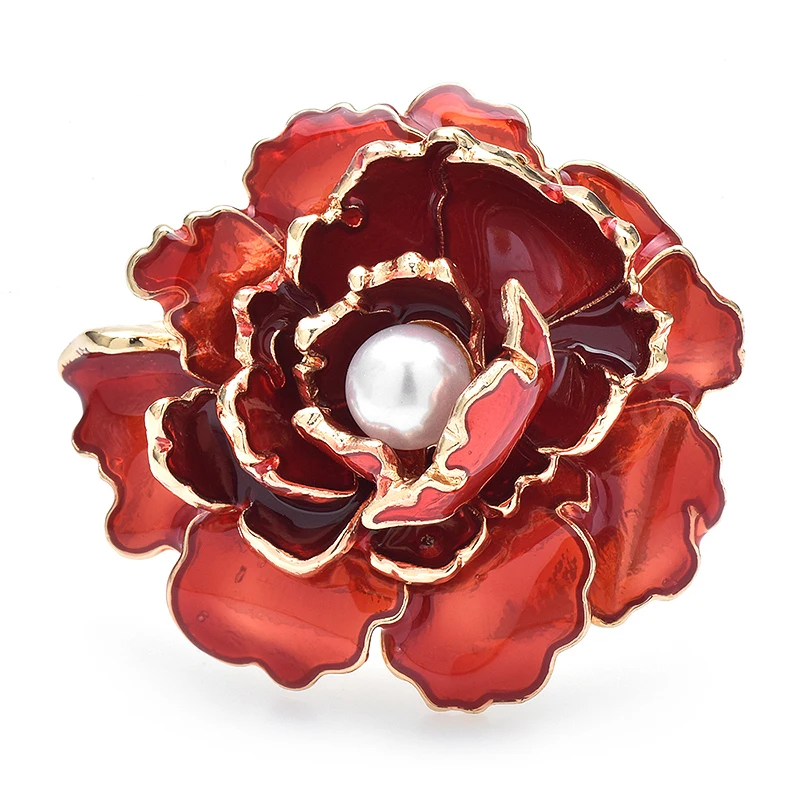 Wuli-baby-Pretty-Peony-Flower-Brooches-For-Women-Unisex-2-color-Enamel ...