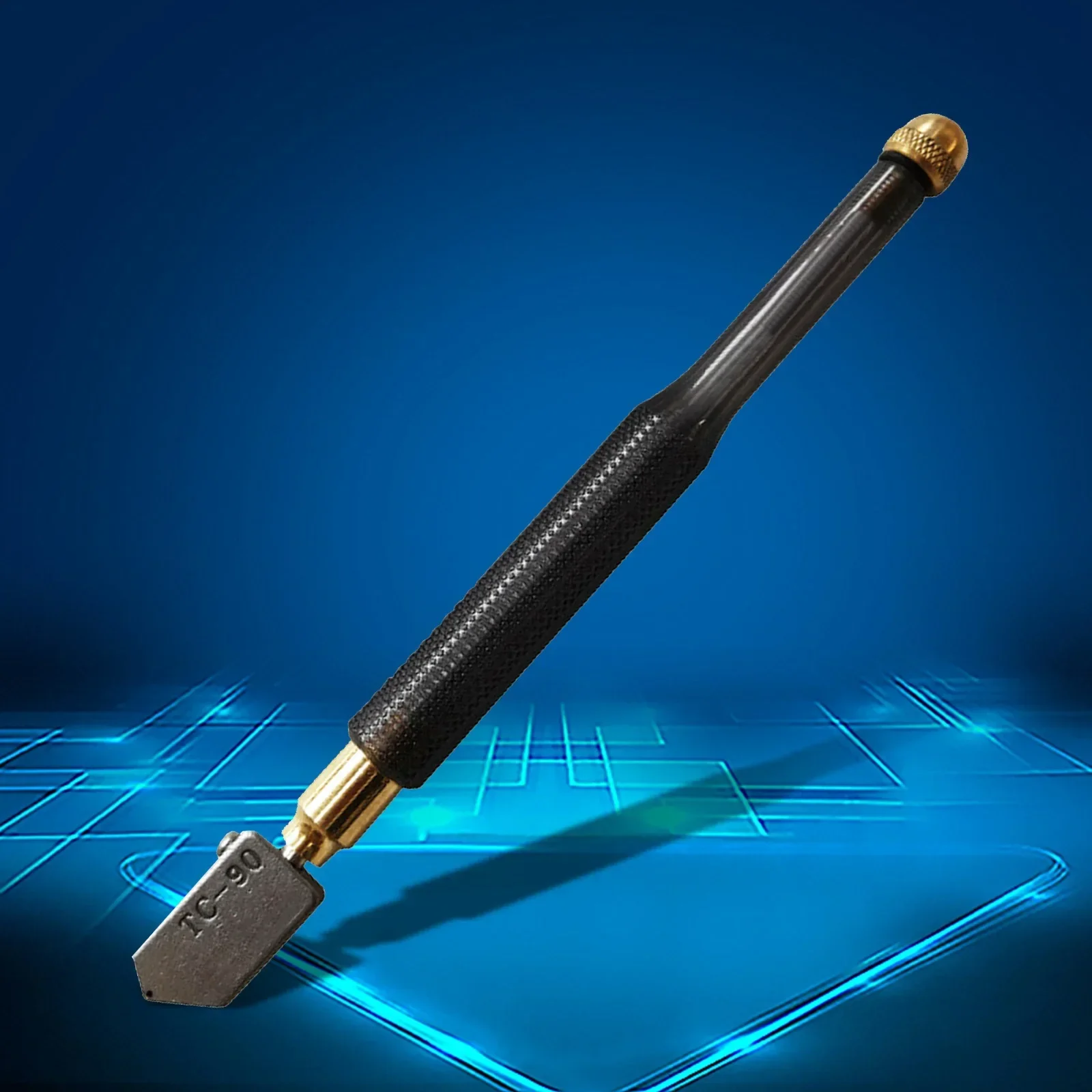 TC-90 Glass Cutter Diamond Cutter Head Steel Blade Straight Cutting ...