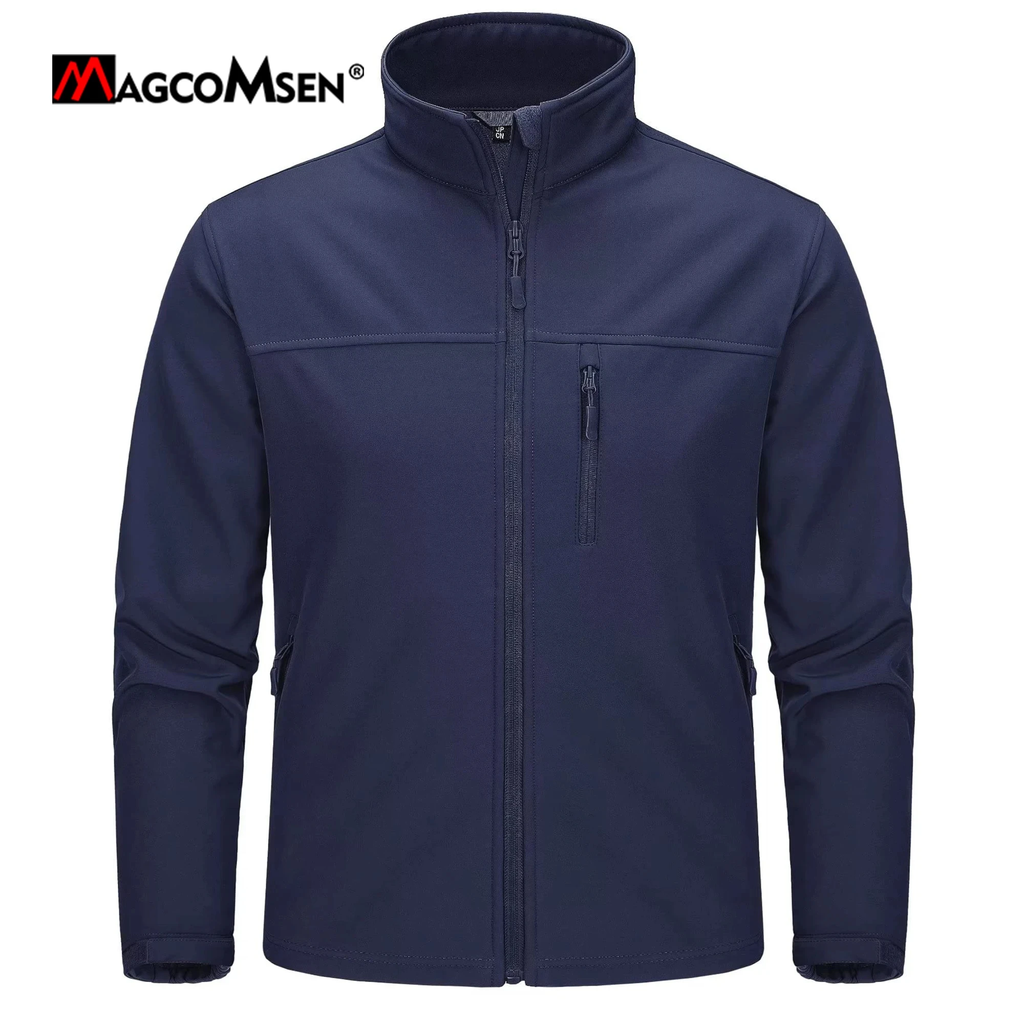 MAGCOMSEN-Men-s-Lightweight-Fleece-Jacket-Full-Zip-Stand-Collar ...