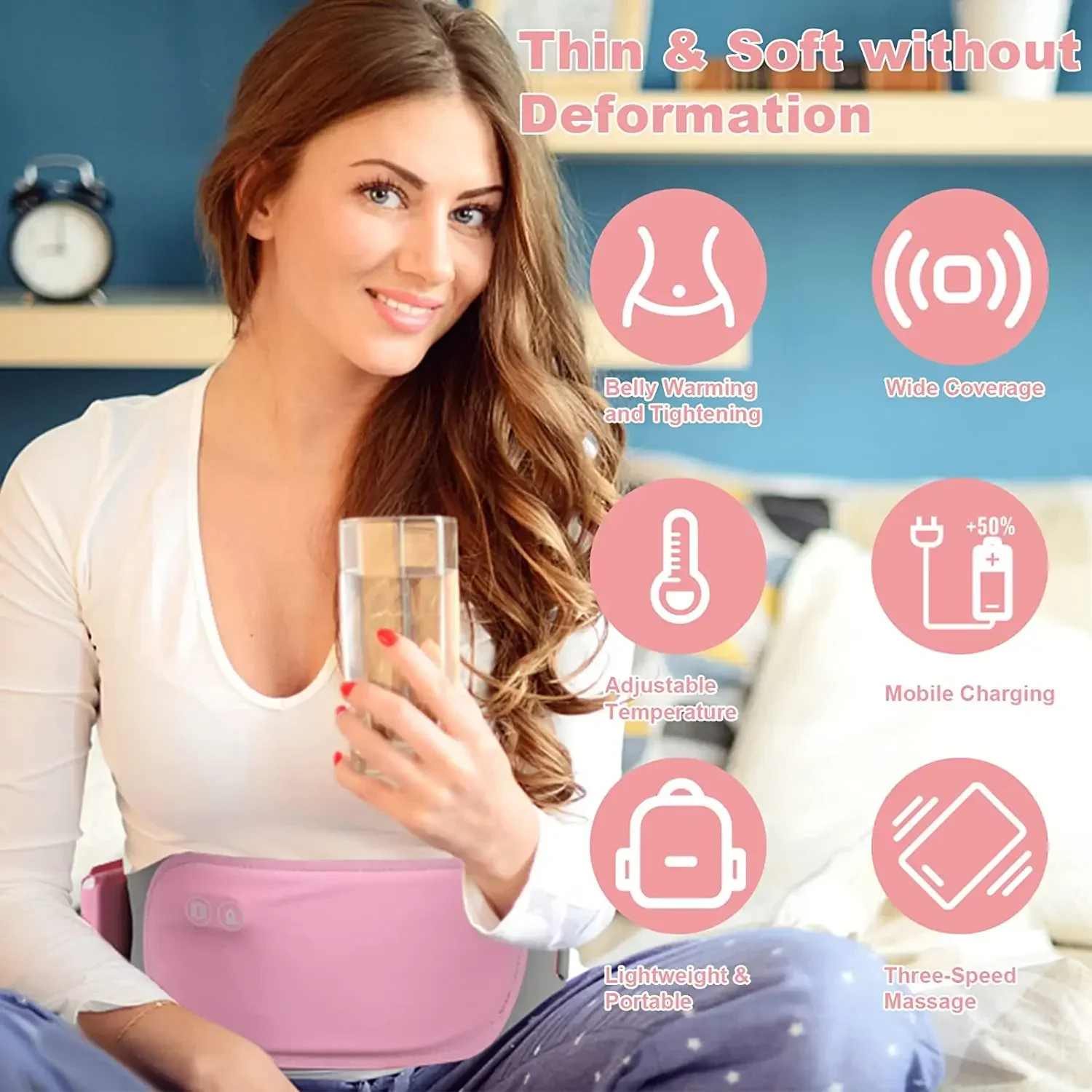 Menstrual-Heating-Pad-Pain-Relief-Electric-Heating-Period-Belt-Warmer ...
