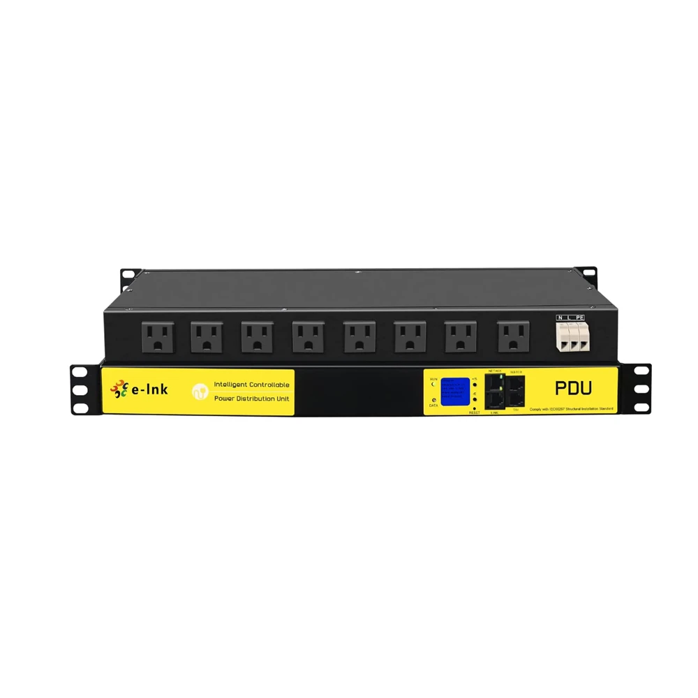1u Rack Mount Switched Pdu Surge Protector Smart Power Distribution Unit, 16a 8 Nema 5-20r ...