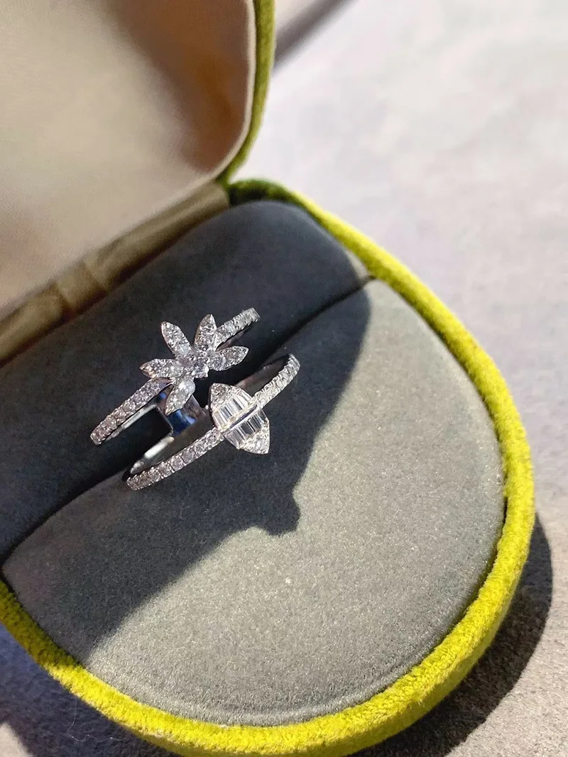 New-Fashion-Double-Layer-Opening-Ring-925-Stamp-Super-Flash-Micro ...