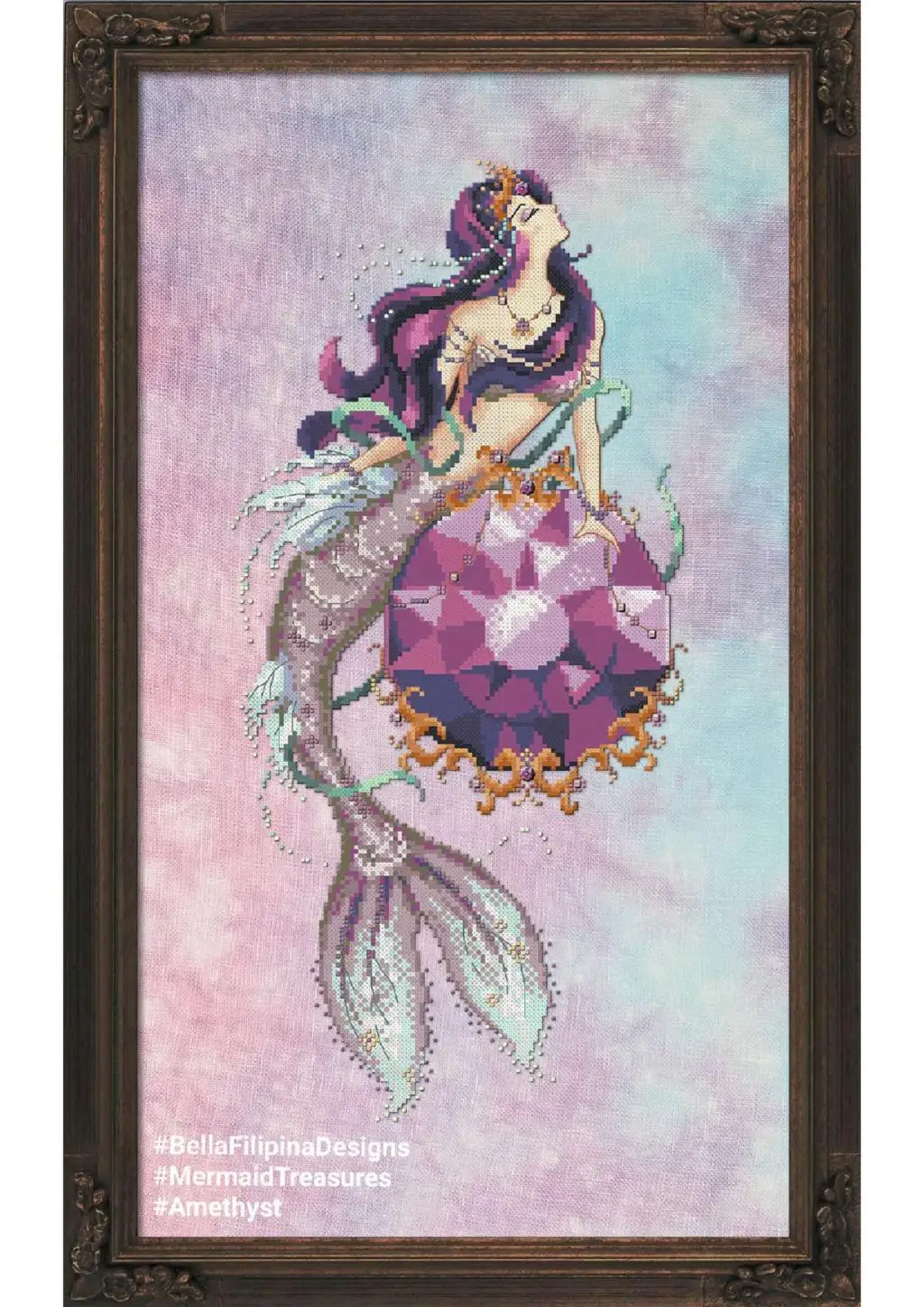 Mermaid-Gem-Needlework-Kit-unprinting-Cross-Stich-Set-DIY-Kits-Cross ...