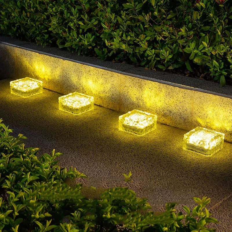 2PCS-Solar-Lights-Ice-Tile-Lights-Patio-Landscape-Floor-Tile-Square ...