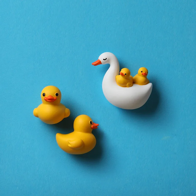 Little Yellow Duck Refrigerator Magnet Duck Mother Carrying Little Duck ...