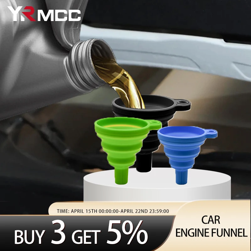Car-Silicone-Funnel-Universal-Change-Foldable-Portable-Engine-Funnel ...