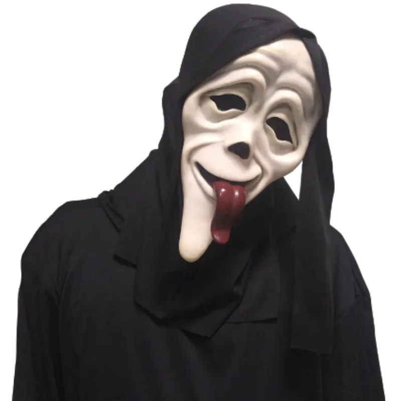 Creepy-Ghost-Mask-Realistic-Movie-Scream-Scary-FaceStick-Tongue-Out ...