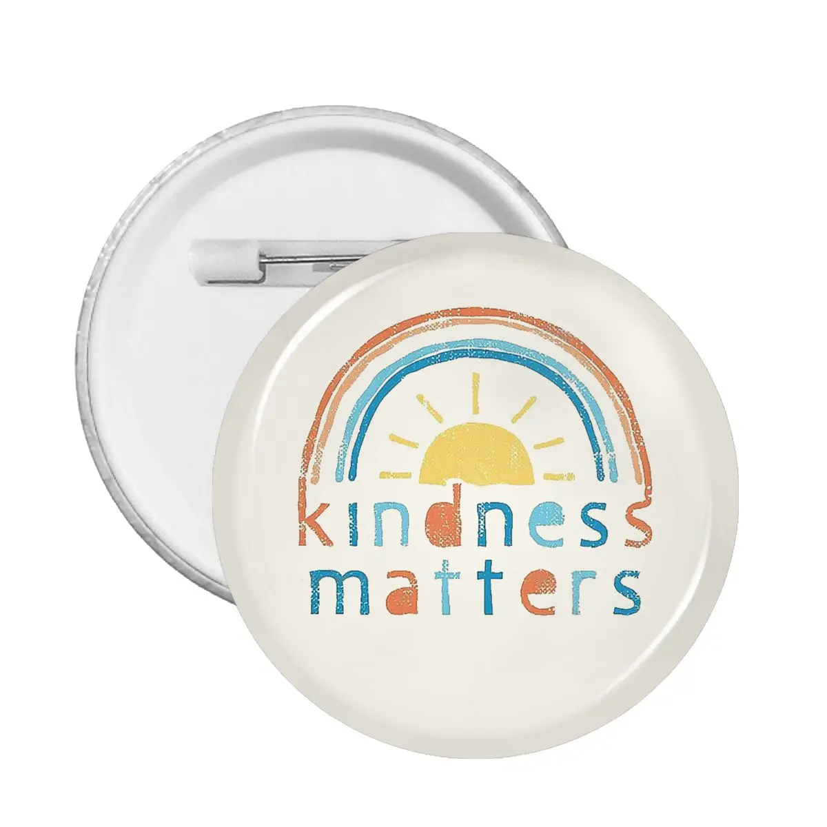 Kindness Matters Typography Design With Rainbow0 Pin Badge Metal Pins ...