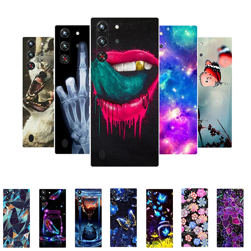 For Red Magic 10 Pro Plus Case Bumper Cartoon Silicon Soft Back Cover ...