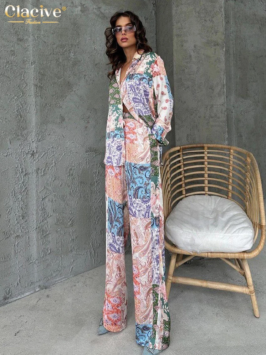 Clacive-Camisa-de-manga-comprida-e-cal-as-largas-para-mulheres-roupa ...