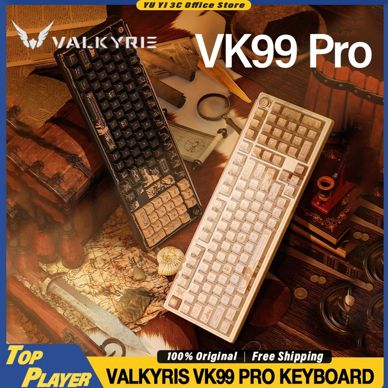 Valkyrie vk99 pro teclado mecânico personalizado keycaps design quente ...