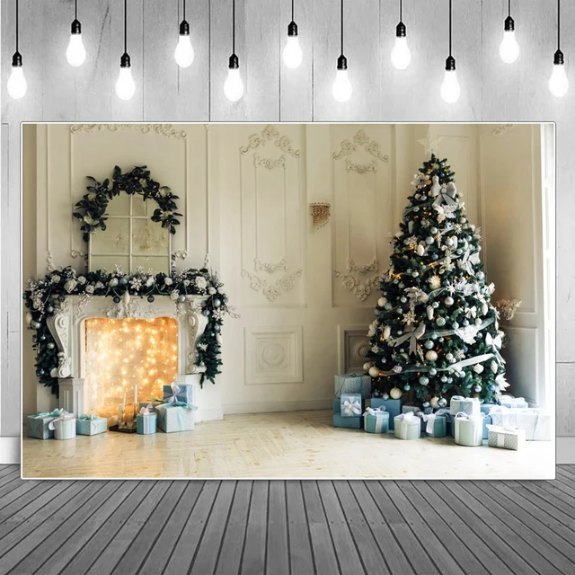 White Christmas Lights Backdrop