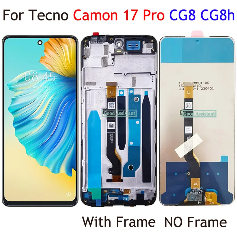 Black-6-8-Inch-For-Tecno-Camon-17-Pro-CG8-CG8h-LCD-Display-Touch-Screen ...