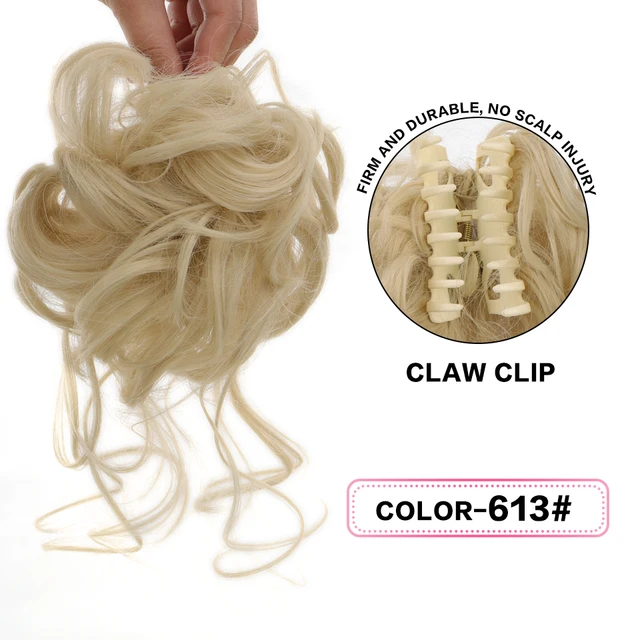 Synthetic messy hair bun with claw clip (Brand - Diaryme) - Hair.lk