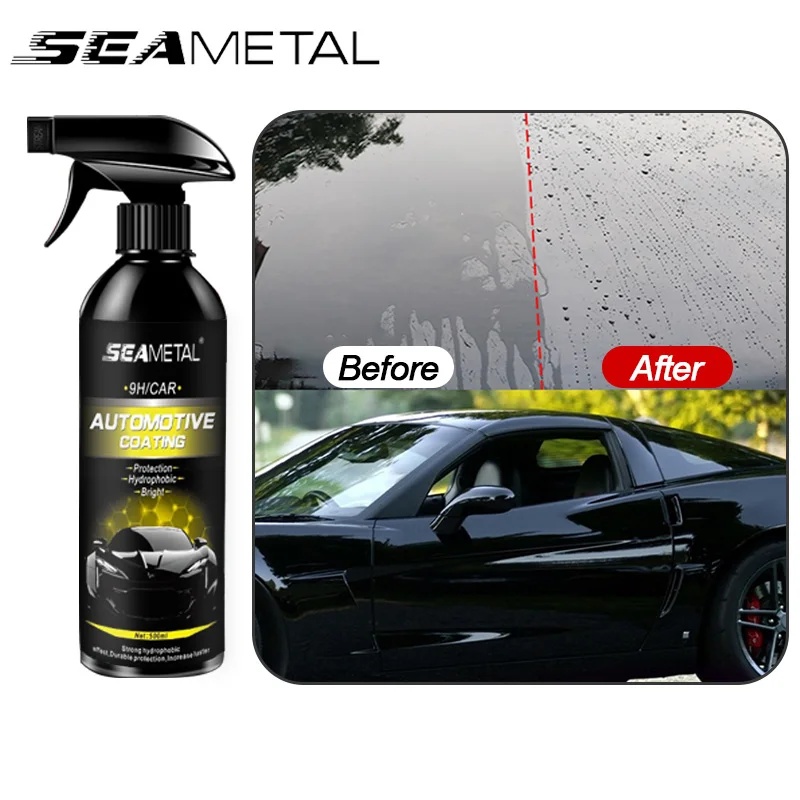 SEAMETAL 500ml 9H Ceramic Car Coating Spray Hydrochromo Paint Care Nano Quick Coat Polymer ...