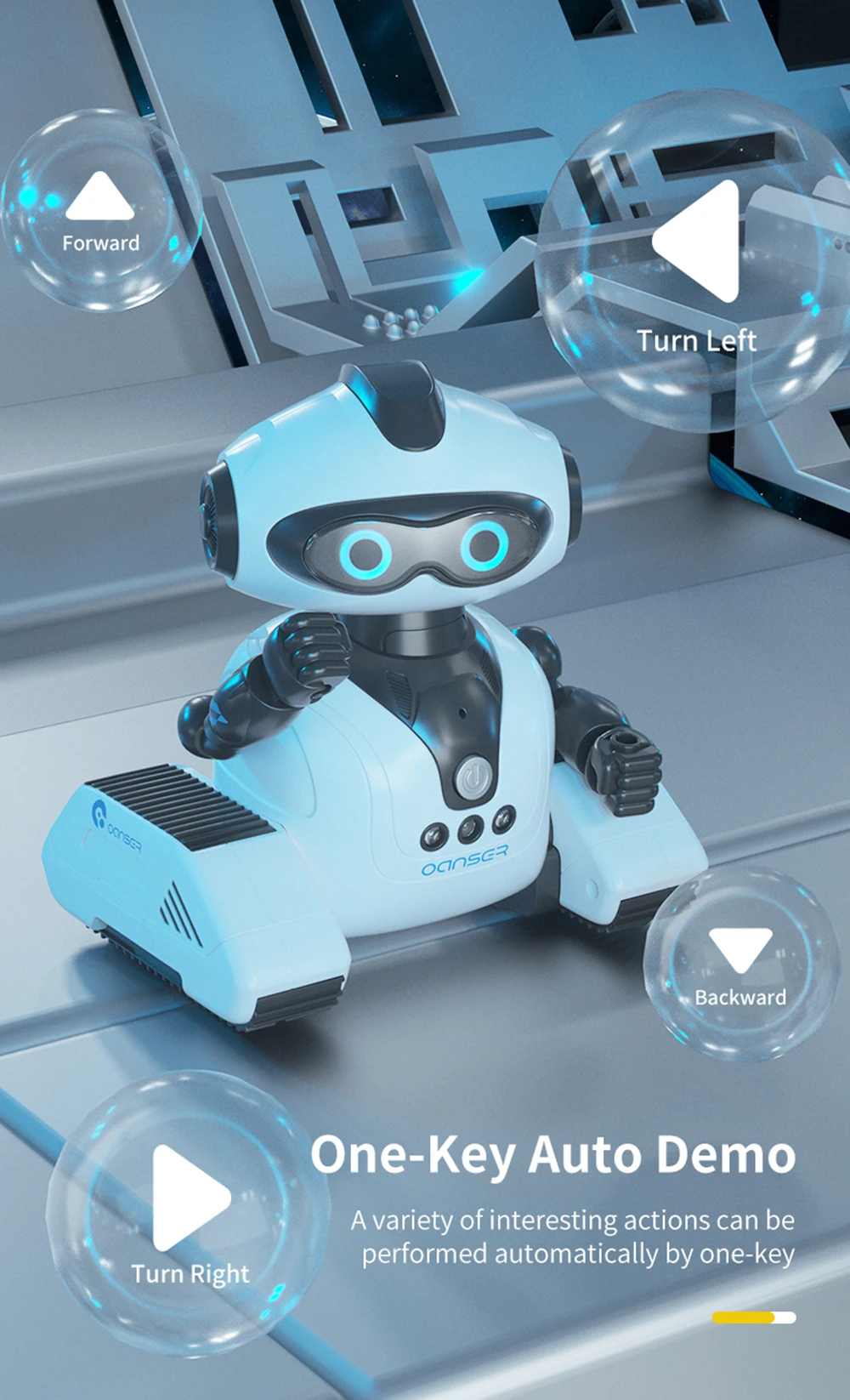 Rose-Robot intelligent r22rc, télécommande à infrarouge, détection de geste, musique, chanson ...