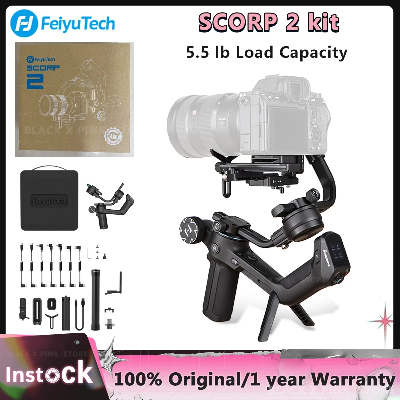 FeiyuTech-SCORP-2-kit-Camera-Gimbal-Stabilizer-Built-in-AI-Tracker ...