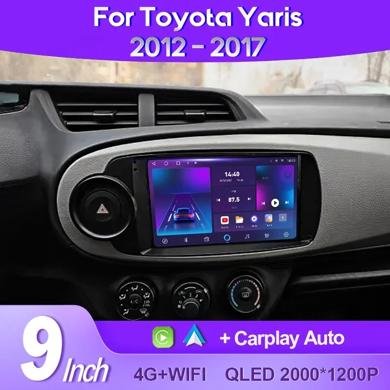 QSZN-For-Toyota-Yaris-2012-2017-2K-QLED-Android-13-Car-Radio-Multimedia ...