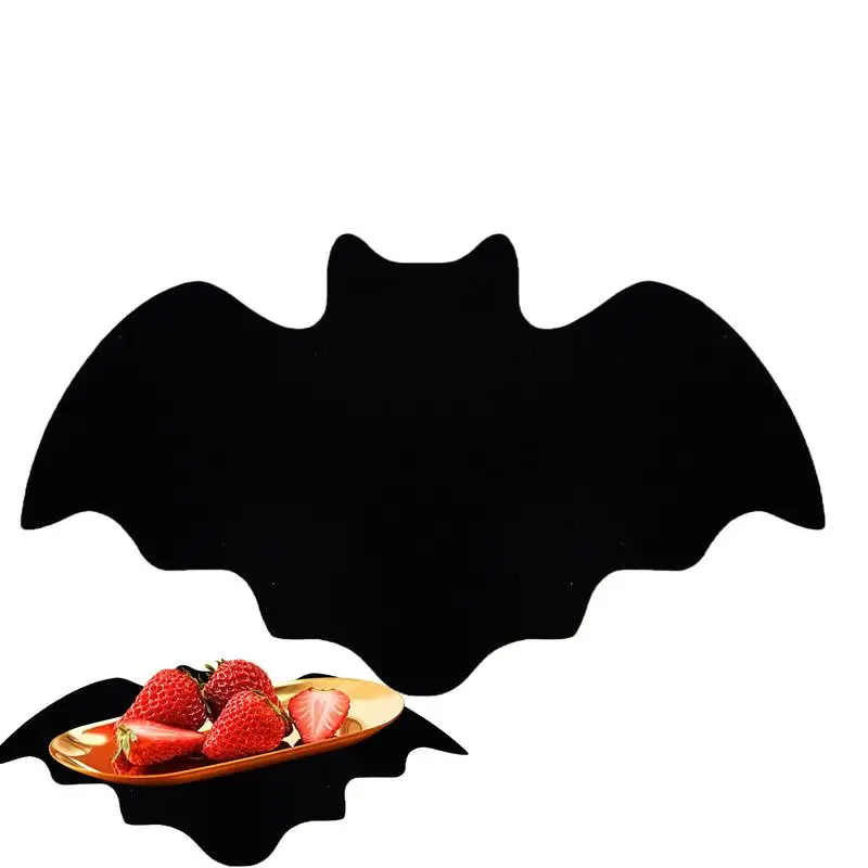 Bat-Shaped-Placemats-10PCS-Halloween-Black-Gothic-Place-Mats-Non-Slip ...