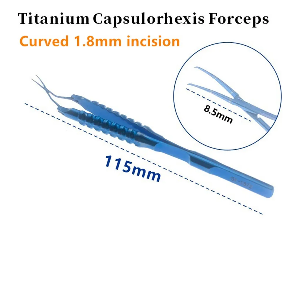 Titanium Utrata Capsulorhexis Forceps Micro Forceps Curved Angle Micro ...