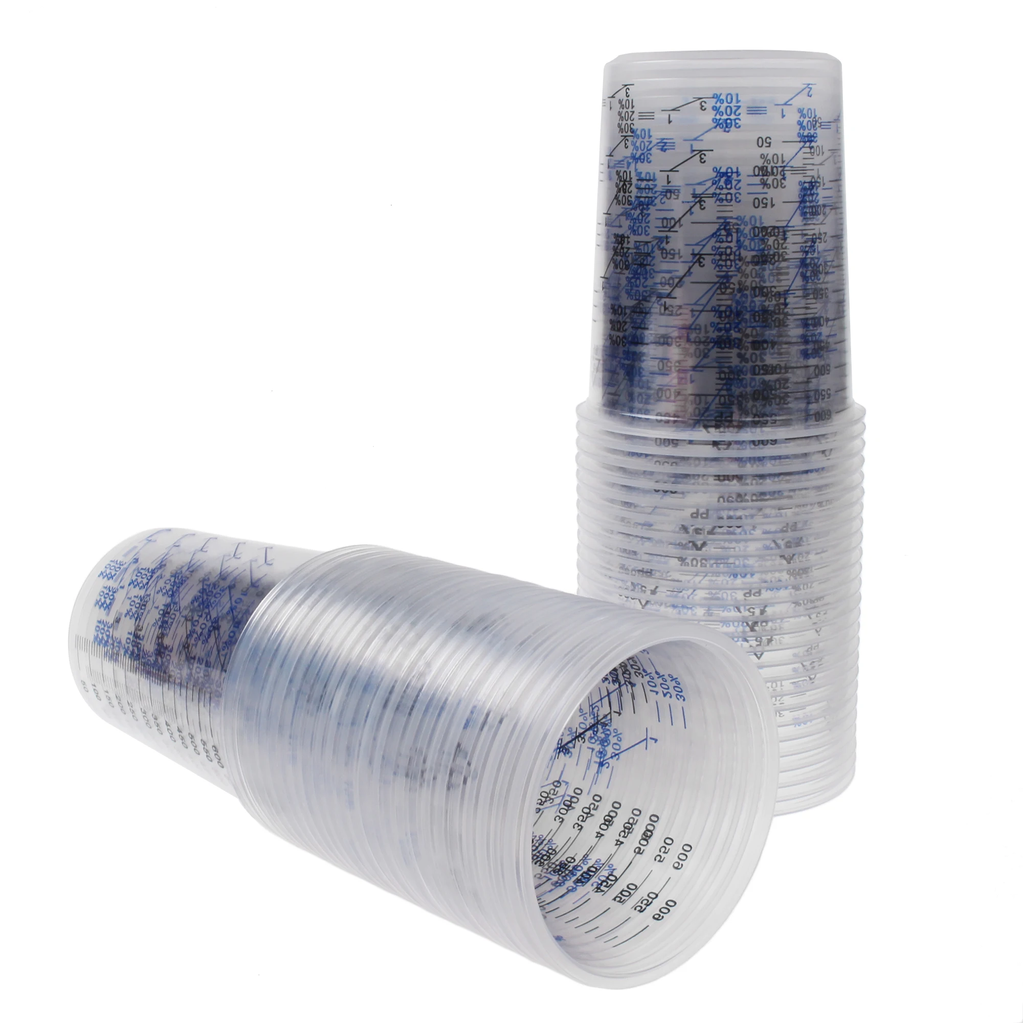 50pcs-Disposable-Clear-Graduated-Plastic-Mixing-Cups-For-Paint-Uv-Resin ...