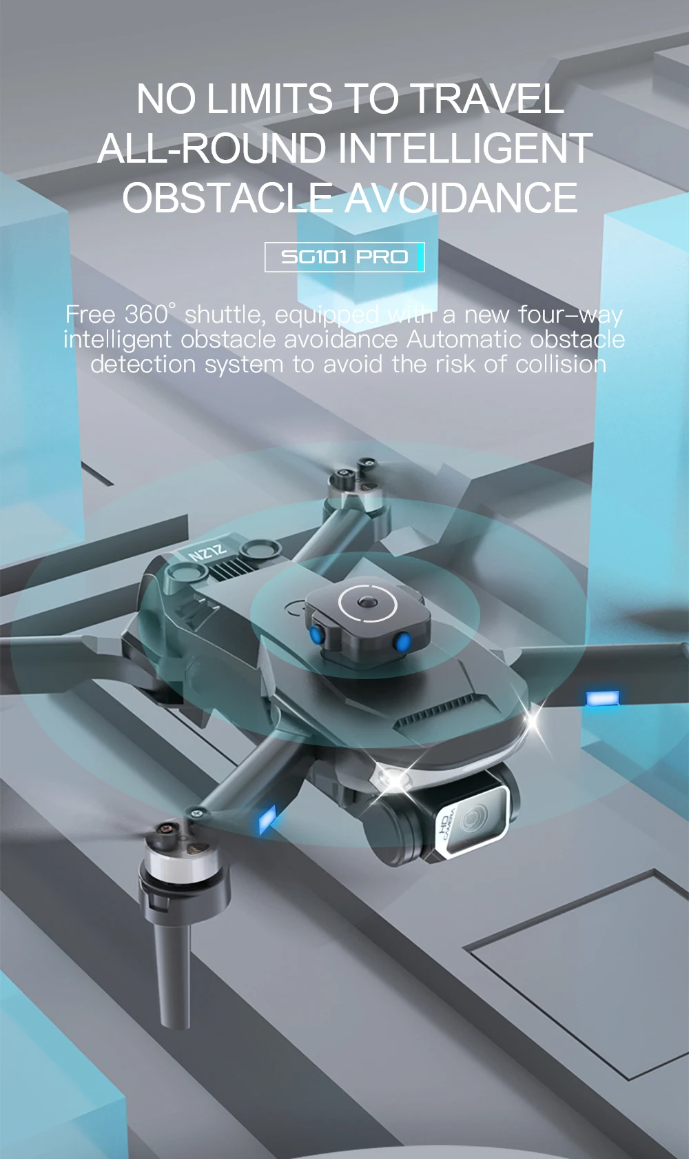 4K Noir-3B-Drone SG101 Pro 8K Professionnel pour Touristes, Caméra 4K ...