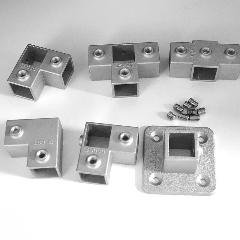 Aluminum-Alloy-Square-Tube-Connector-25x25mm-Square-Pipe-Fitting-Sleeve ...