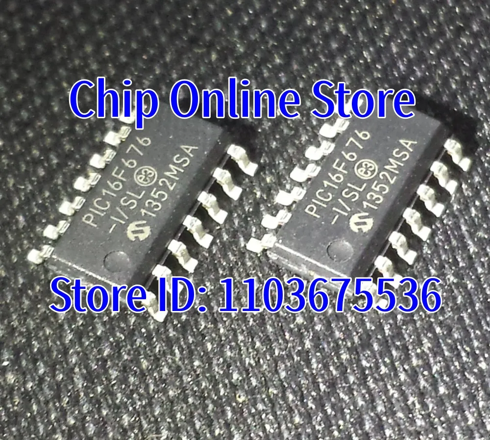 2-100pcs-PIC16F676-I-SL-PIC16F676T-I-SL-PIC16F676-SOIC14-New-Original-8 ...