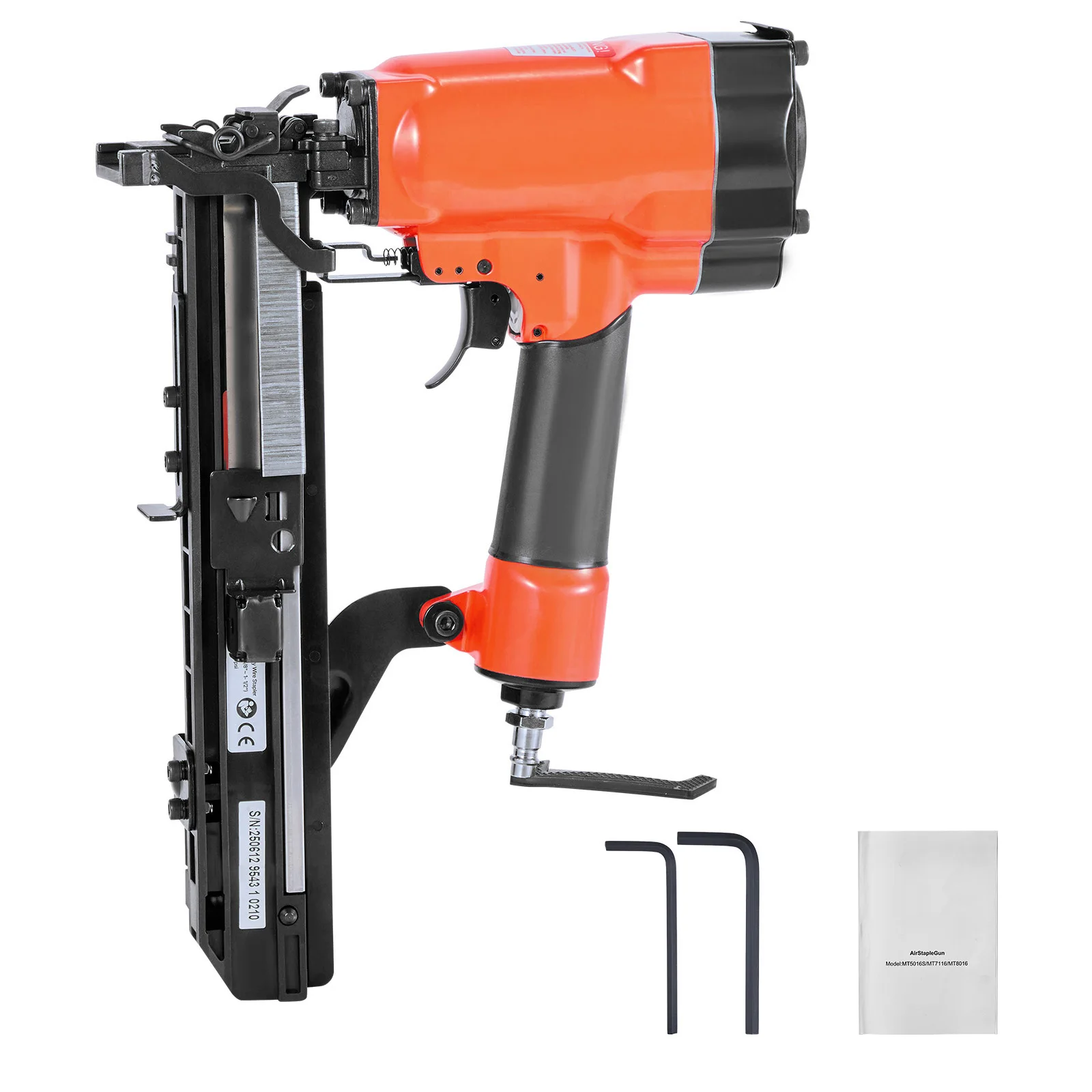 SucceBuy Pneumatic Staple Gun 16 Gauge 1-inch Wide Crown Pneumatic ...