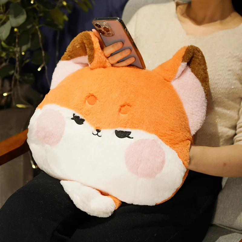 35*50cm Lovely Hand Warmer Pillow Cute Fox Doll Shark Bee Rabbit ...