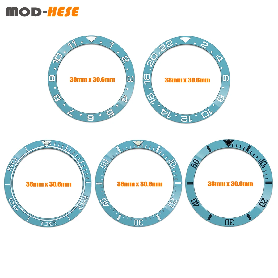 Blue-Curved-bezel-insert-Fit-For-Submariner-Seiko-SKX007-Watch-Cases ...