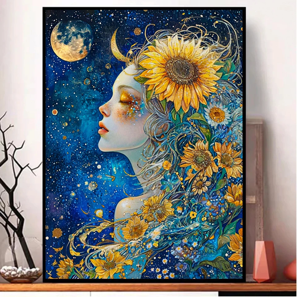 Sunflower-Fairy-Goddess-DIY-Diamond-Painting-New-2024-Mosaic-Cross ...