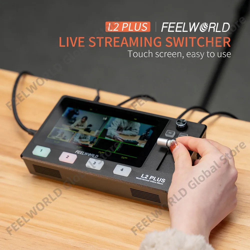 FEELWORLD Multi-Camera Video Mixer Switcher with 5.5" LCD Touch Screen ...