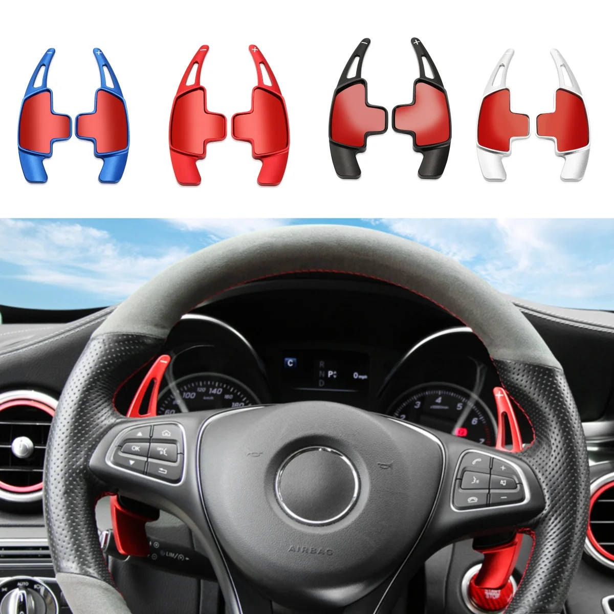 Car Steering Wheel Paddle Shifter Gear Shift Extension For Mercedes ...