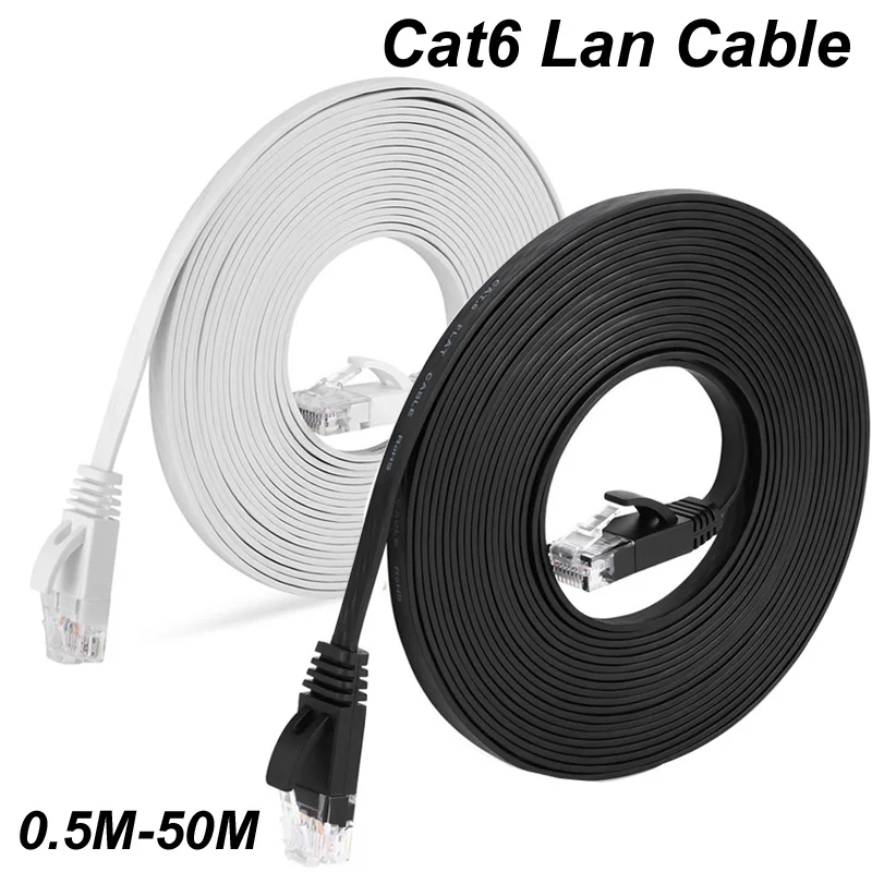 1000Mbps-Flat-Ethernet-Cat6-Lan-10m-UTP-Cat-6-RJ-45-Network-Cable-RJ45 ...