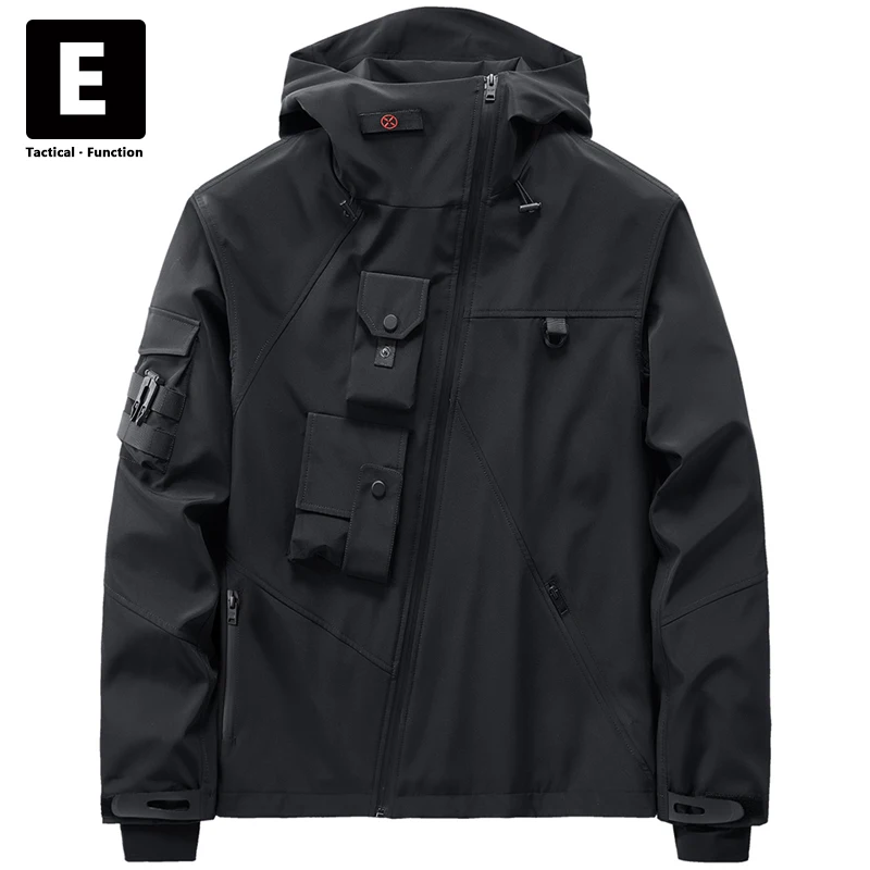 Men-s-Cargo-Jacket-Black-Jacket-Coat-Tactics-Techwear-Streetwear-Autumn-Function-Hooded-Jackets ...