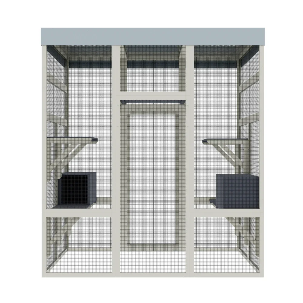 5'2" Gray Wooden Outdoor Ferret Enclosure | DIY Ferret