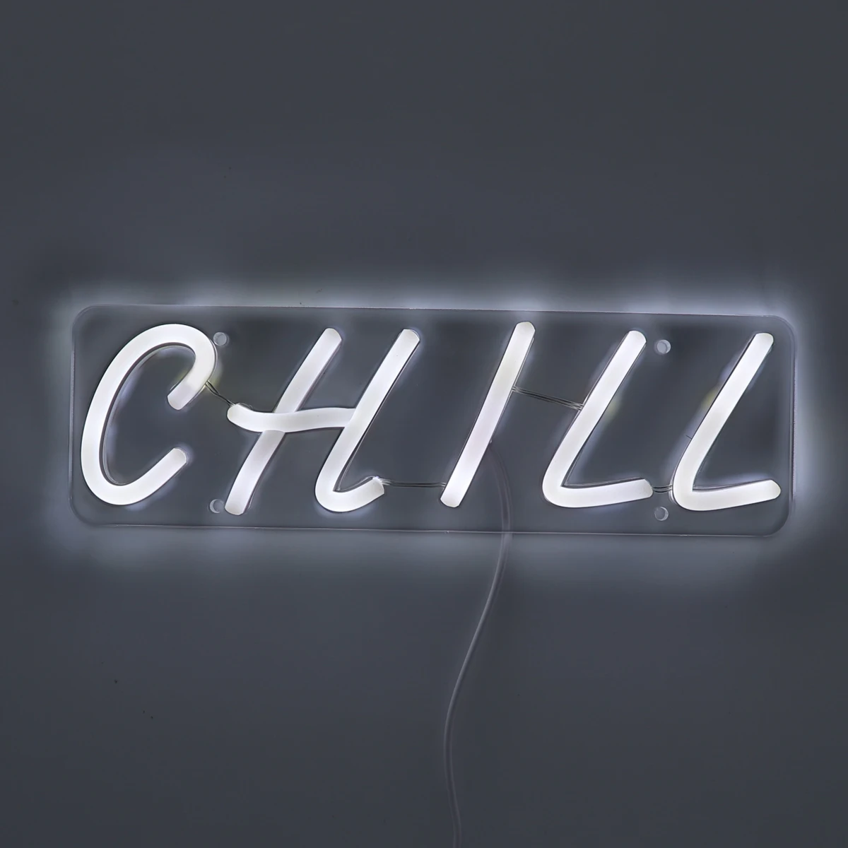1PC-Letter-White-CHILL-Wall-LED-Neon-Sign-Light-For-Room-Decoration ...
