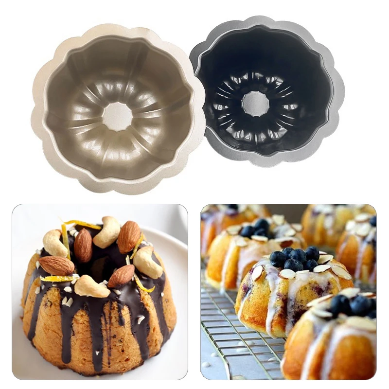 Mini-Nonstick-Cake-Pan-Fluted-Baking-Mold-a-o-carbono-forma-de-flor ...