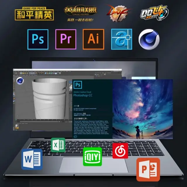 2023 Laptop Gaming Computer PC Office Notebooks Windows 11 Netbook 15.6 ...