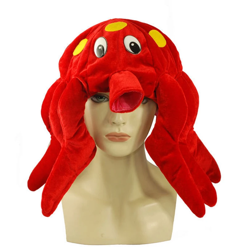 Adult-Deluxe-Funny-Party-Hats-Plush-Squid-Hat-Crazy-Octopus-Hats-Dress ...