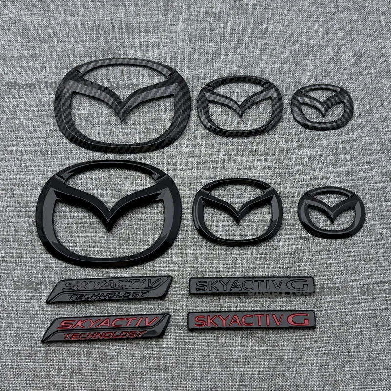 For Mazda MX5 Miata NC ND Front Grille Emblem Rear Trunk Badge Glossy ...