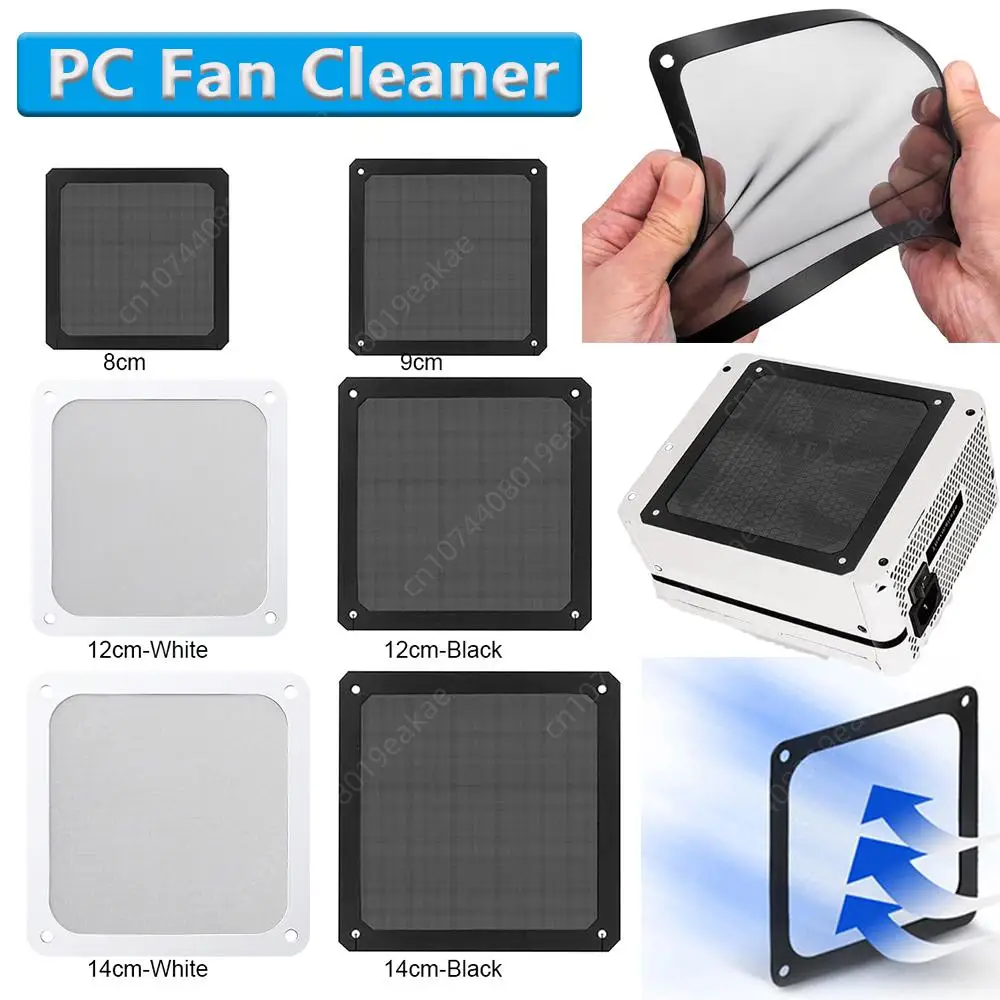 8-9-12-14cm-Magnetic-Frame-Dust-Filter-PC-Fan-Cleaner-Dust-proof-Mesh ...