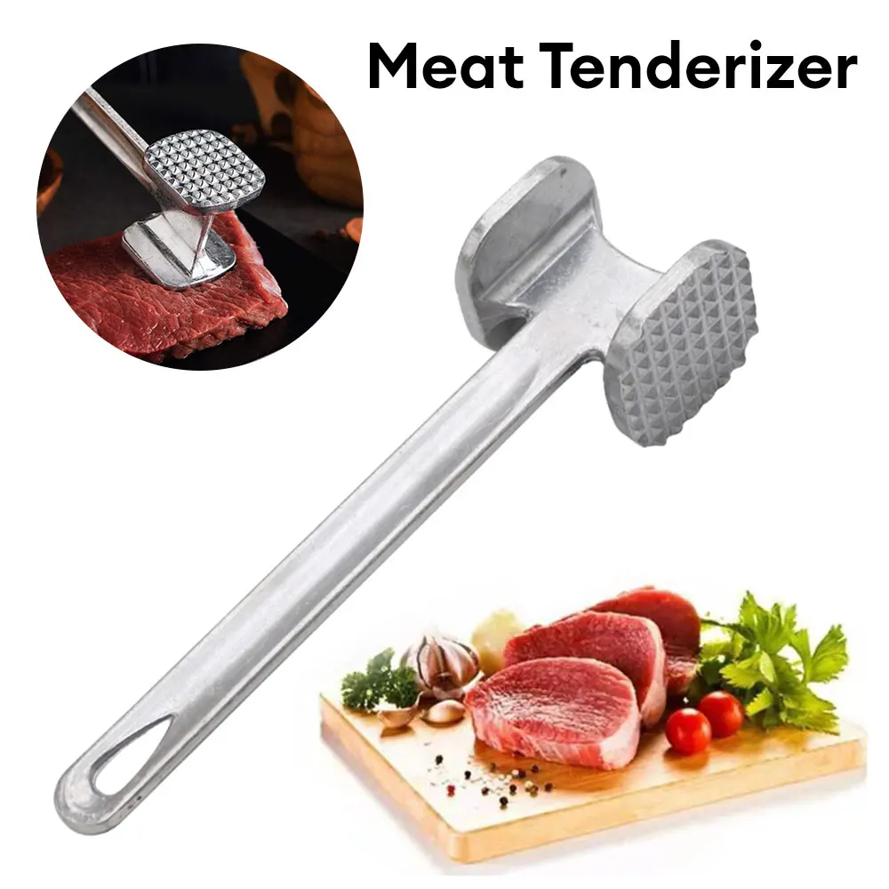 Stainless-Steel-Meat-Tenderizer-Hammer-Heavy-Duty-Beef-Steak-Hammer ...