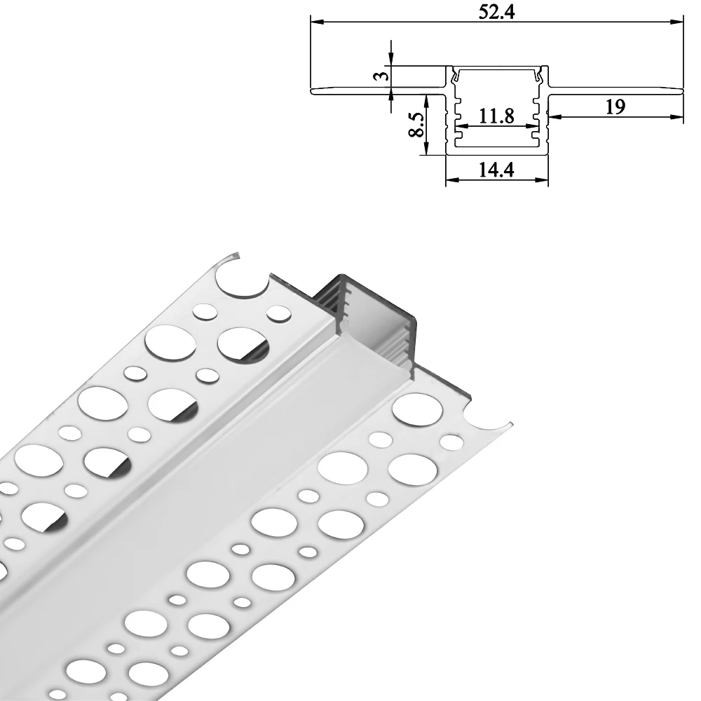 15x9mm-1pcs-0-5m-Embedded-aluminum-channel-suitable-for-ceiling-and ...