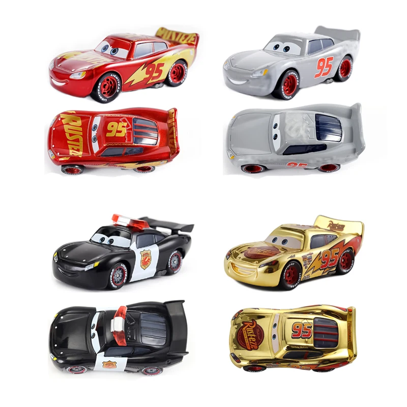 Cars Disney Pixar Racing 3 Anime Figures Sheriff Lightning McQueen ...