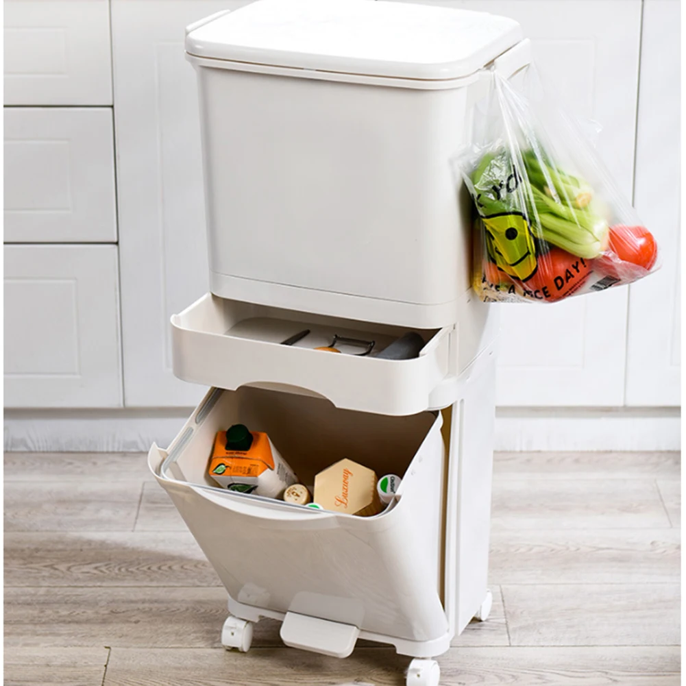 【Breeins】38L/42L Rubbish Dustbin Recycling Bin Rubbish Trash Home ...