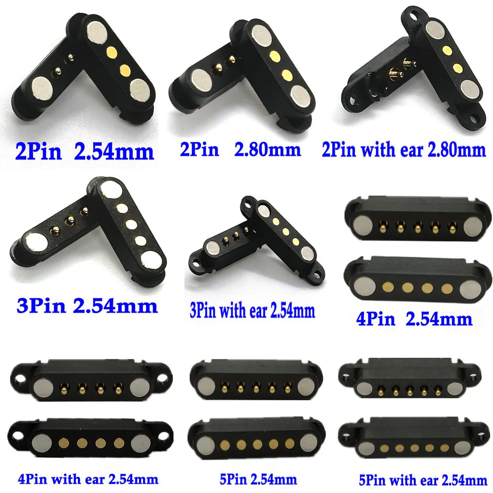 1set-2A-DC-Magnetic-Pogo-Pin-Connector-2Pin-3Pin-4Pin-5Pin-Pogopin-Male ...